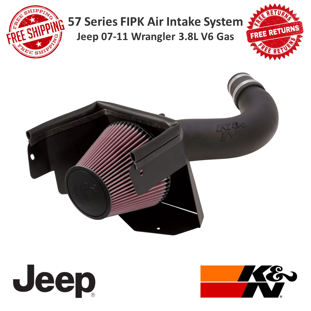 K&N 57 Series FIPK Gen II Air Intake System HDPE Tube For 2007-11 Jeep ...