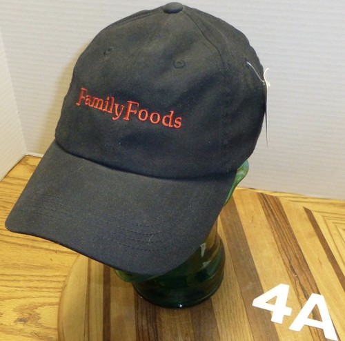 NWT FAMILY FOODS GROCERY STORE HAT BLACK STRAP ADJUSTABLE | eBay