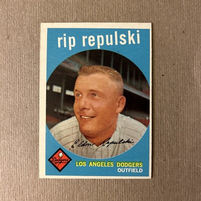 1959 Topps Baseball Rip Repulski Los Angeles Dodgers Card #195 | eBay
