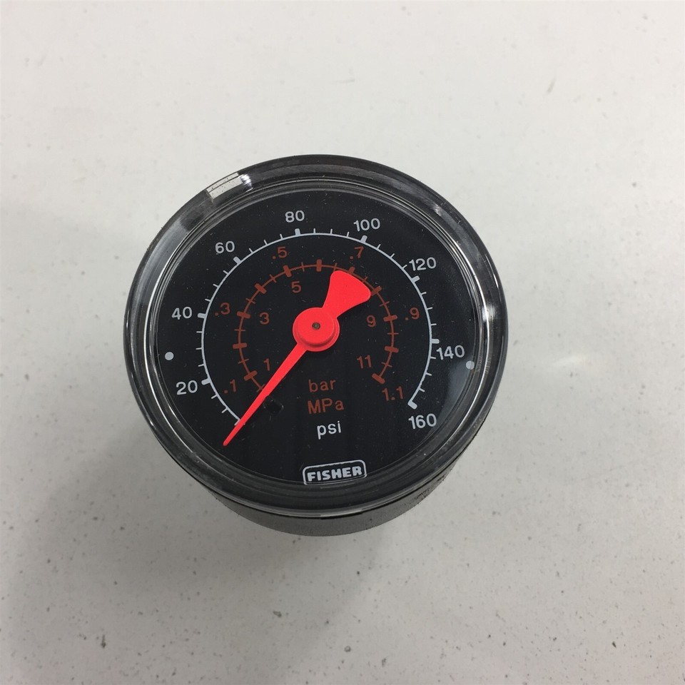 Fisher 11B8579X042 Pressure Gauge 0-160PSI Back Mount 1/4" NPT 2" Face ...