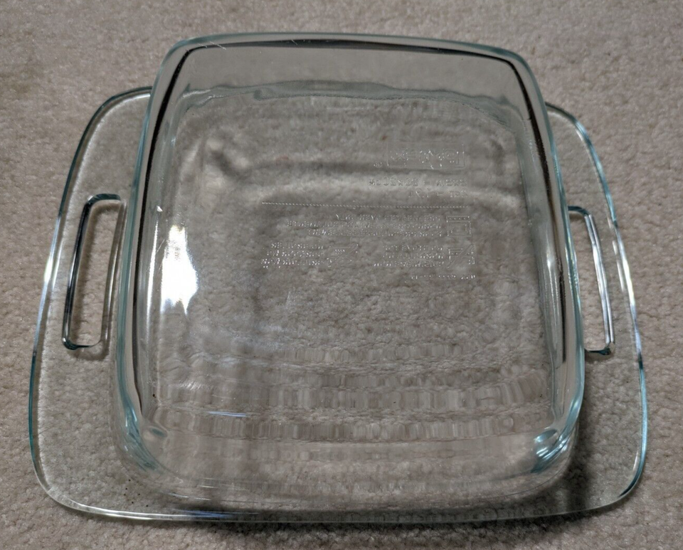 pyrex 8"x 8" 2 Qt. Square Casserole Baking Dish Clear Glass with ...