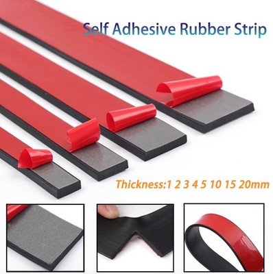 Self Adhesive Rubber Strip Thickness 1mm-20mm Adhesive Backed Solid ...