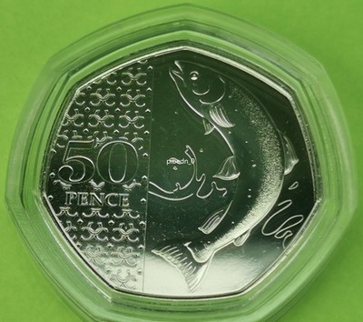 2023 Atlantic Salmon BU 50p Coin Brilliant Uncirculated - Crown Privy ...