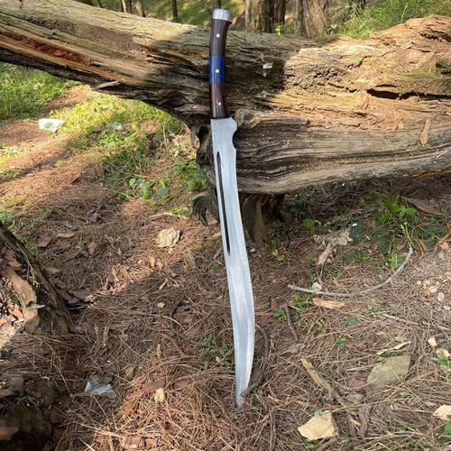 Custom Handmade Carbon Steel Blade Tactical Scimitar Sword Hunting ...
