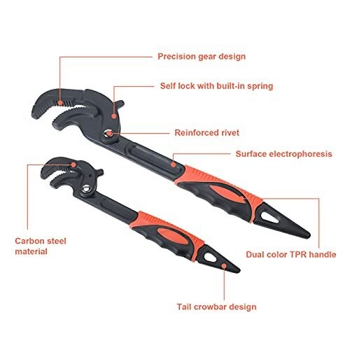 4 Pcs Adjustable Wrench Quick Multi-function Self-Adjusting Spanner ...