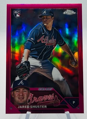 2023 Topps Chrome Update Pink Refractor Jared Shuster Braves Rc #18 #'d ...