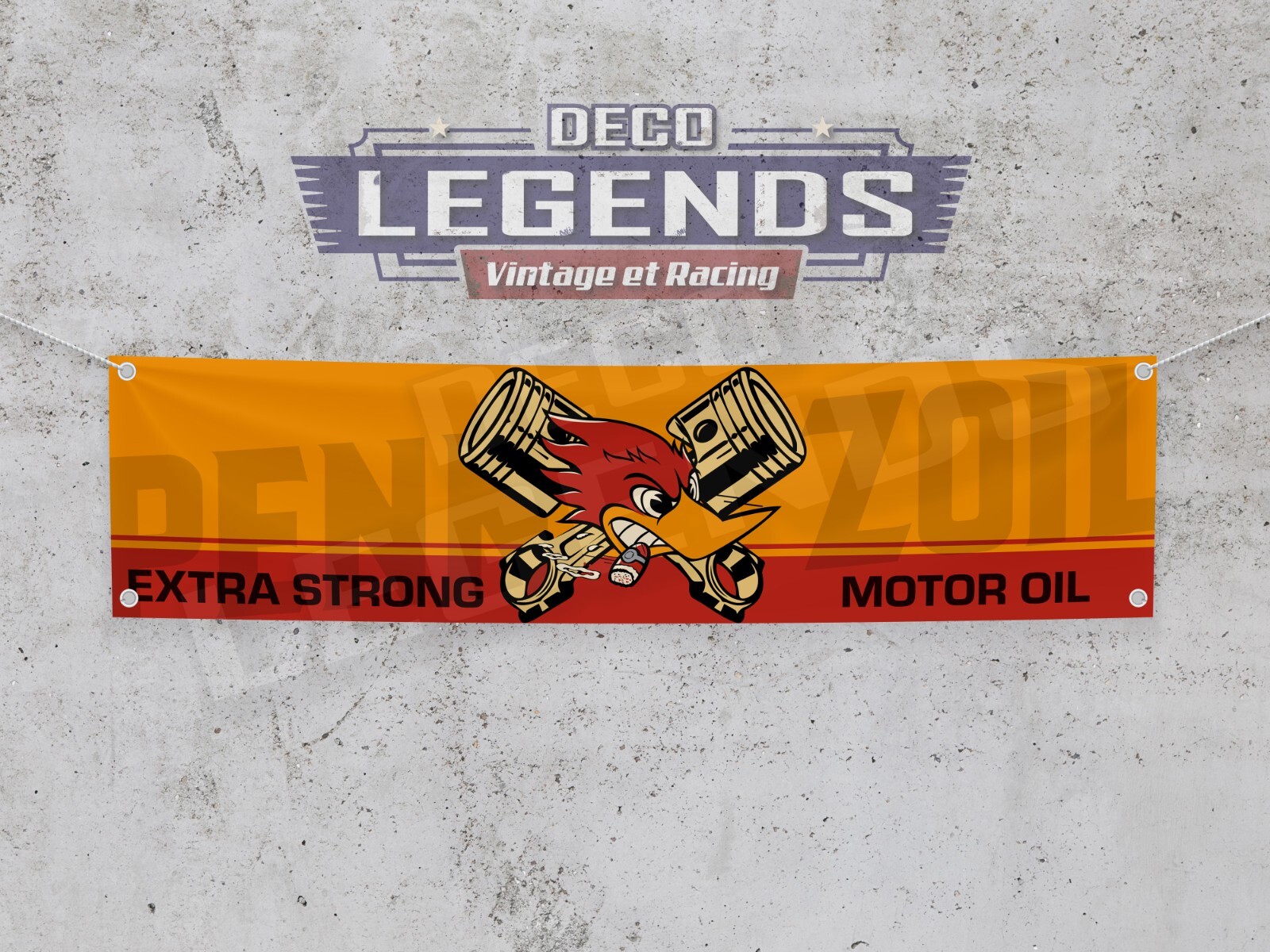 Banderole Pennzoil vintage / Bannière Affiche panneau PVC Garage ...