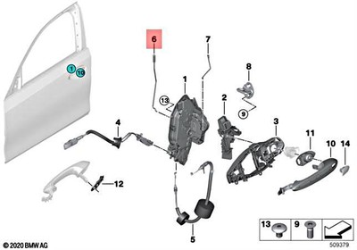 Genuine BMW M3 G20 318d 320d 320dX Operating Rod Door Front Left ...