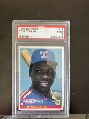 1984 donruss tom dunbar #28 psa 9 | eBay