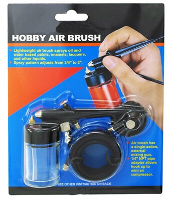 NEW Mini Hobby Air Brush Airbrush Spray Gun Kit Hobby Paint Starter ...