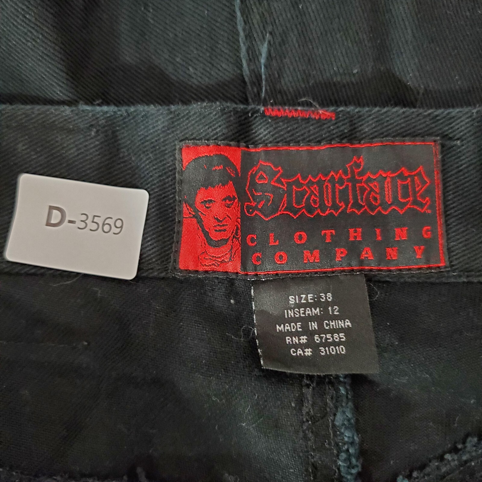 Scarface Men Shorts 38 Black Denim Graphic Al Pacino … - Gem