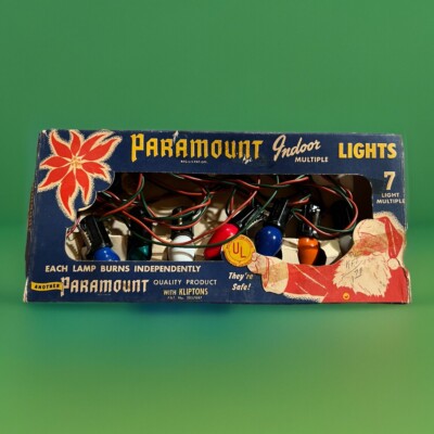 1950’s Vintage Paramount 7 Outdoor Christmas Lights w/Kliptons In ...