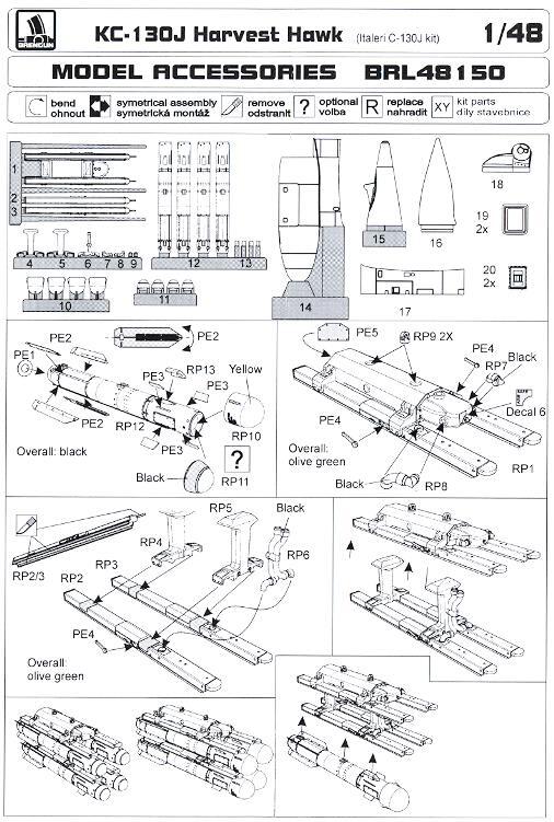 Brengun Models 1/48 LOCKHEED KC-130J HARVEST HAWK Resin & PE Conversion ...