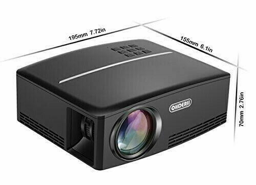 Ohderii Projector GP80 Led Lumens 1800ansi Luminous Mini Home 180 inch ...