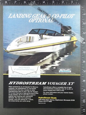 1991 ADVERTISEMENT for Hydrostream Voyager XT ski sport boat | eBay