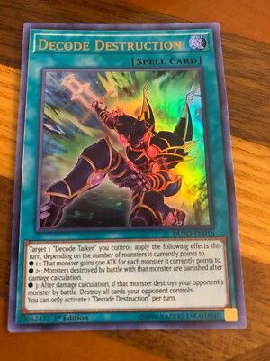 Decode Destruction DUPO-EN016 1st Edition Ultra Rare NM + BONUS | eBay