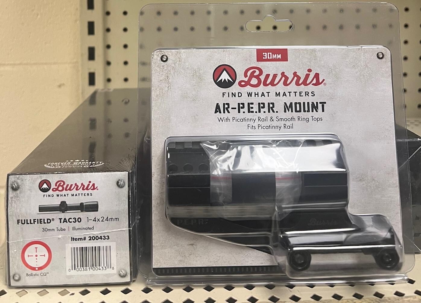 BURRIS Fullfield TAC30 1-4×24 Rifle Scope, Illuminated Ballistic 200433 ...