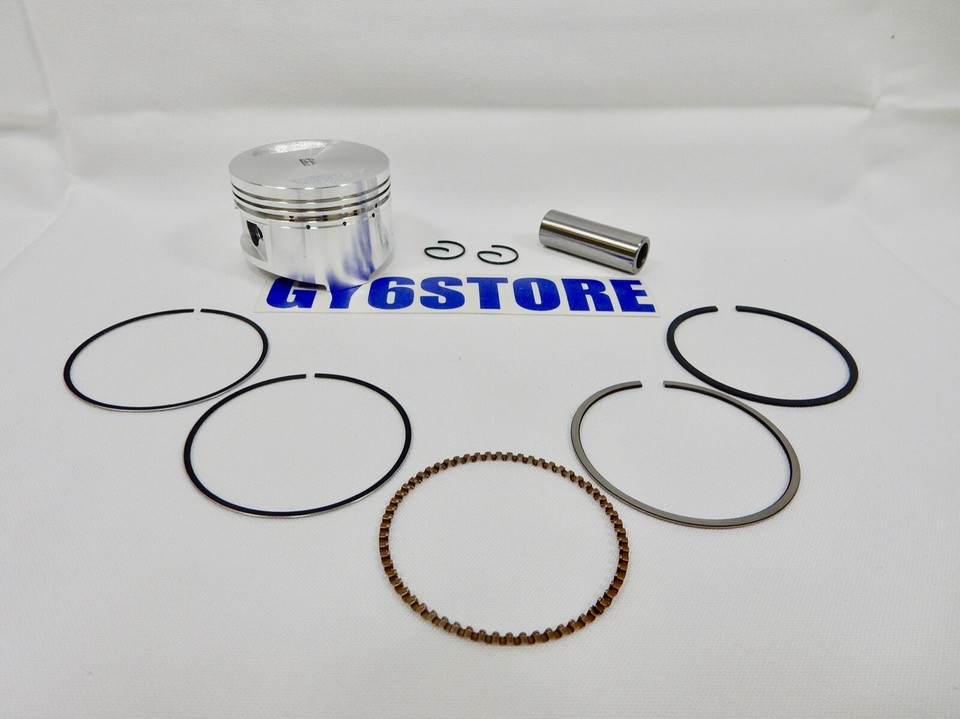 150cc GY6 PISTON & RING SET (57mm BORE) FOR SCOOTER ATV UTV KART QMJ157 ...