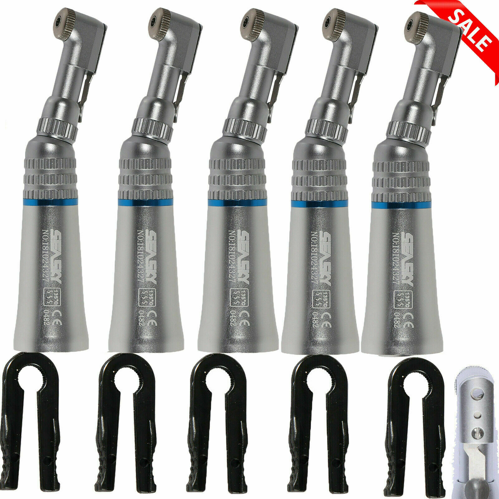 5 X Latch Burs E-TYPE Contra Angle Slow Low Speed Dental Handpiece fit ...