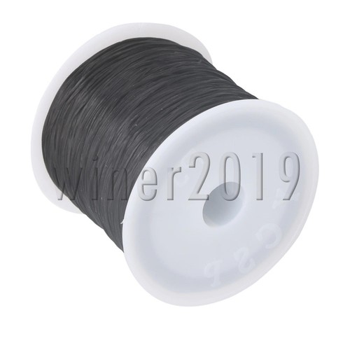 0.5mm Flat Black Elastic Bracelet String Cord Stretchy Beading Thread ...
