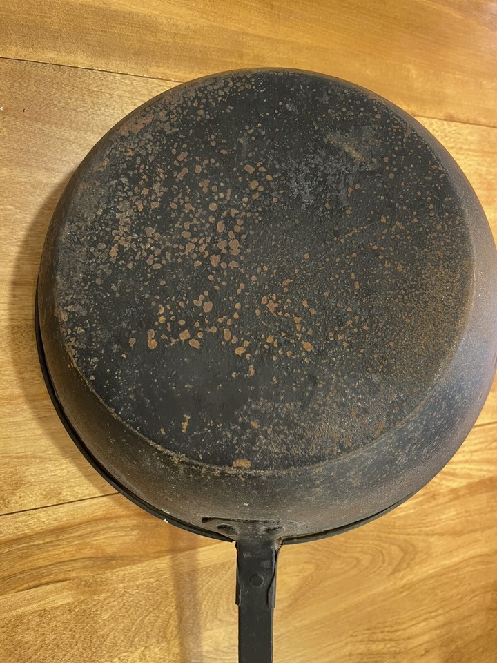 Vintage Antique Colonial Revival Copper & Brass Bed Warmer Pan Cast ...