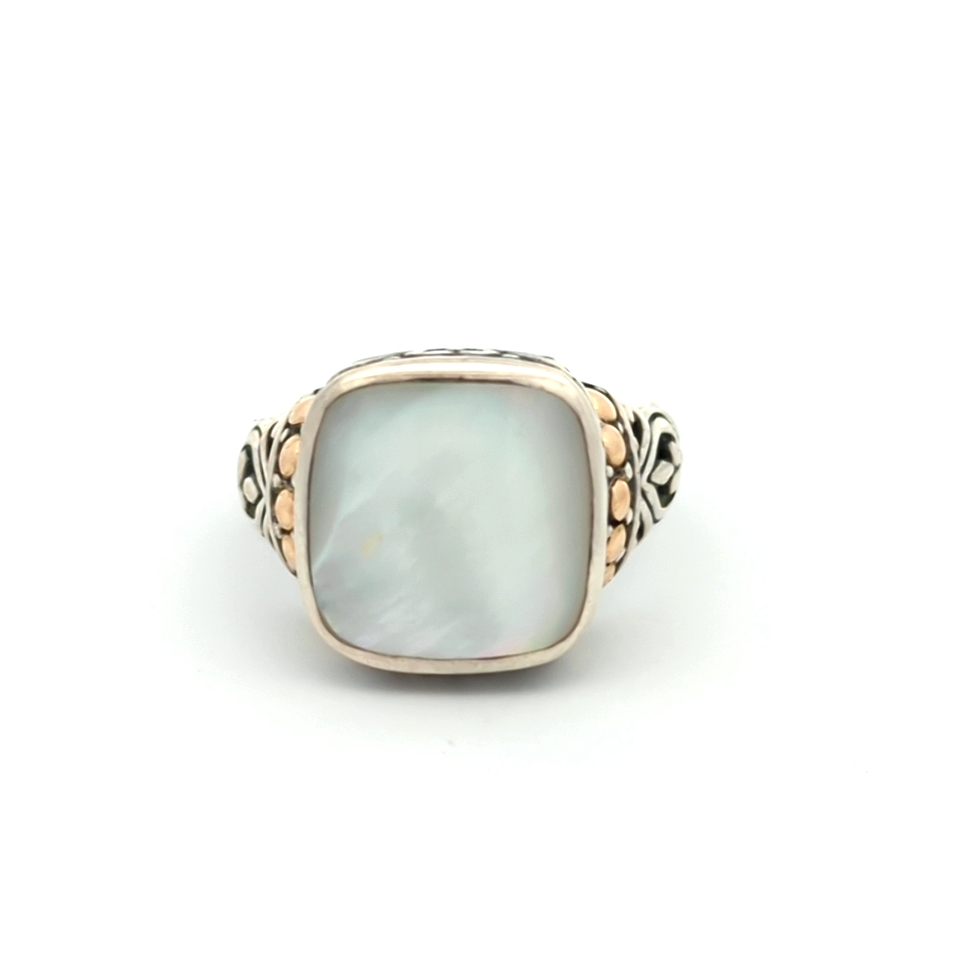 Video 18K Gold 925 Sterling Silver Natural Mother Of Pearl Samuel B ...