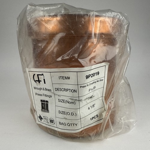 CFI 4” Press Fittings Press XL Coupling No Stop PXP 9P2019 New | eBay