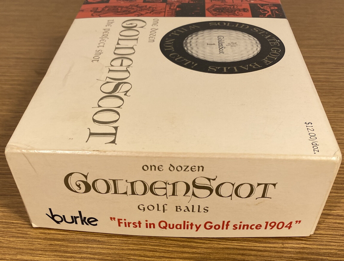 Burke Golden Scot “The Perfect Shot” Golf Balls 12ct Box “ New Sealed ...
