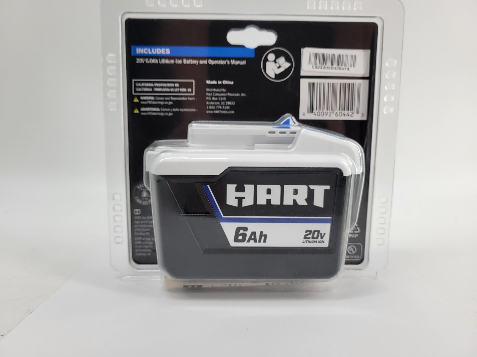 Hart HPB05 20V 6Ah Lithium Ion Battery Pack for sale online | eBay