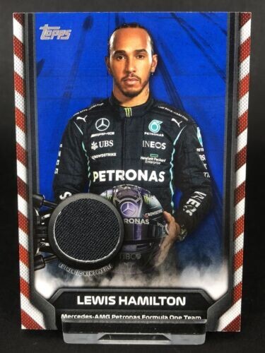 2021 Topps Formula I | Blue Relic LEWIS HAMILTON #/99 | Mercedes Team ...