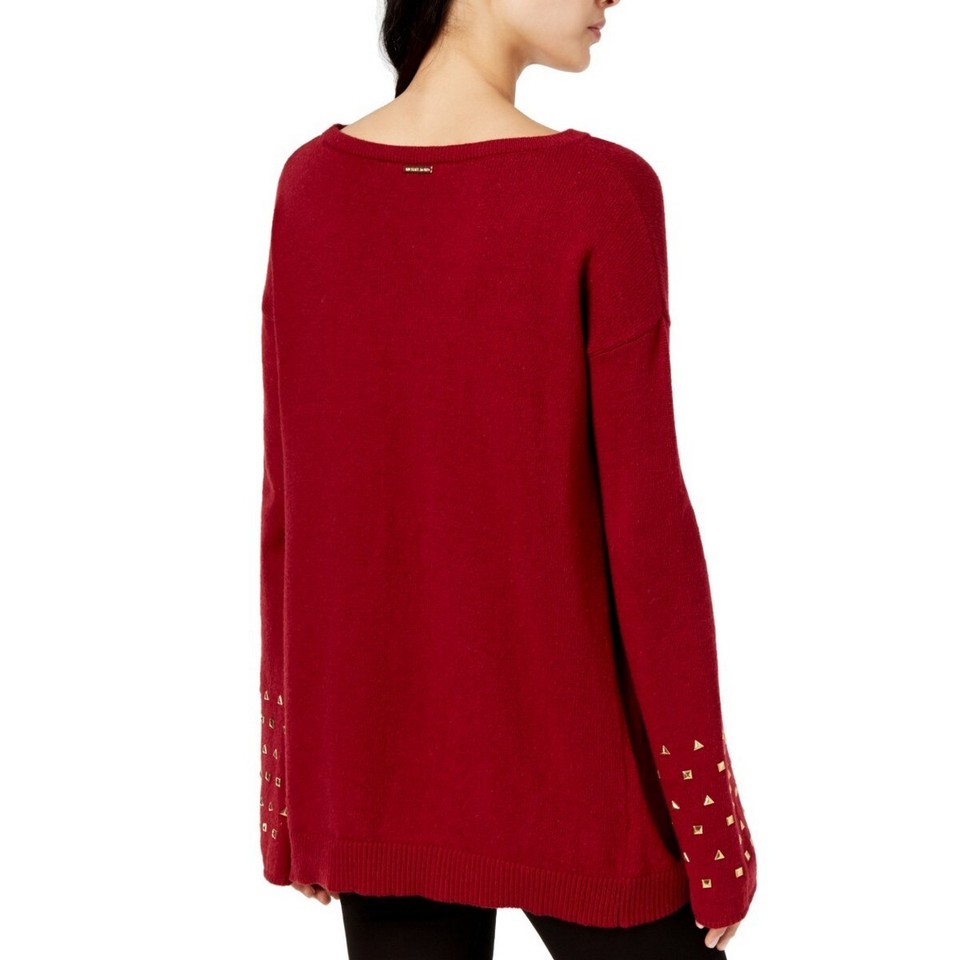MICHAEL KORS NEW Women's Wool Blend Studded Crewneck Sweater Top TEDO | eBay