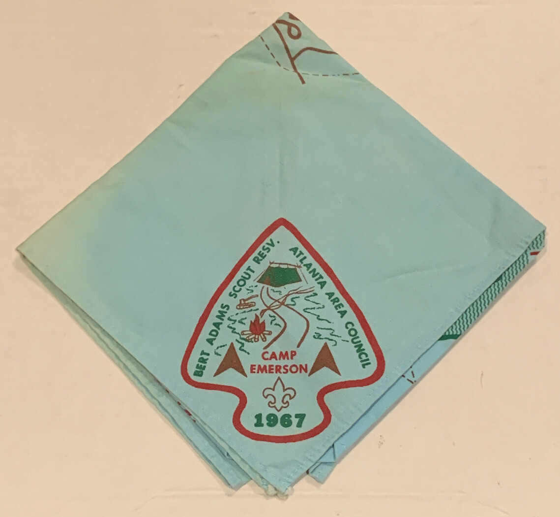 BSA Camp Emerson 1967 Neckerchief with Map | eBay
