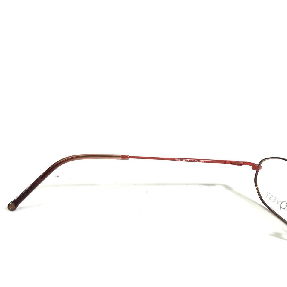Nine West Petite Eyeglasses Frames 131 UA6 Brown Red Round Full Rim 47 ...