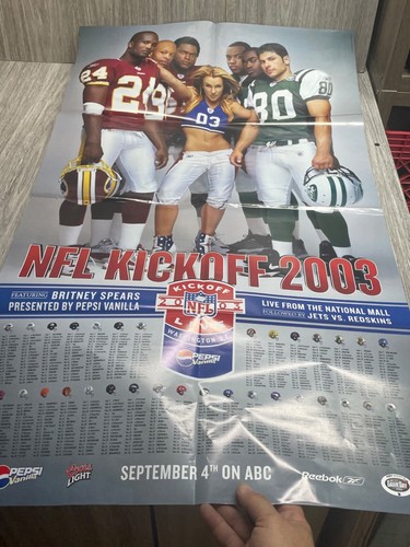 NFL Kickoff Game Schedule Poster 2003 from magazine Britney Spears ...