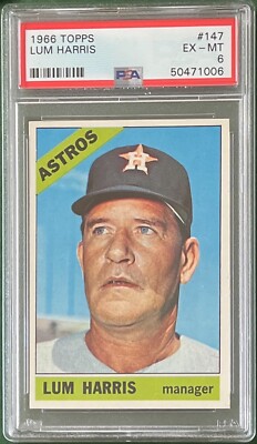 1966 TOPPS LUM HARRIS #147 PSA 6 HOUSTON ASTROS | eBay