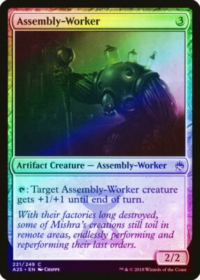 Assembly-Worker FOIL Masters 25 NM Artifact Common MAGIC MTG CARD ...