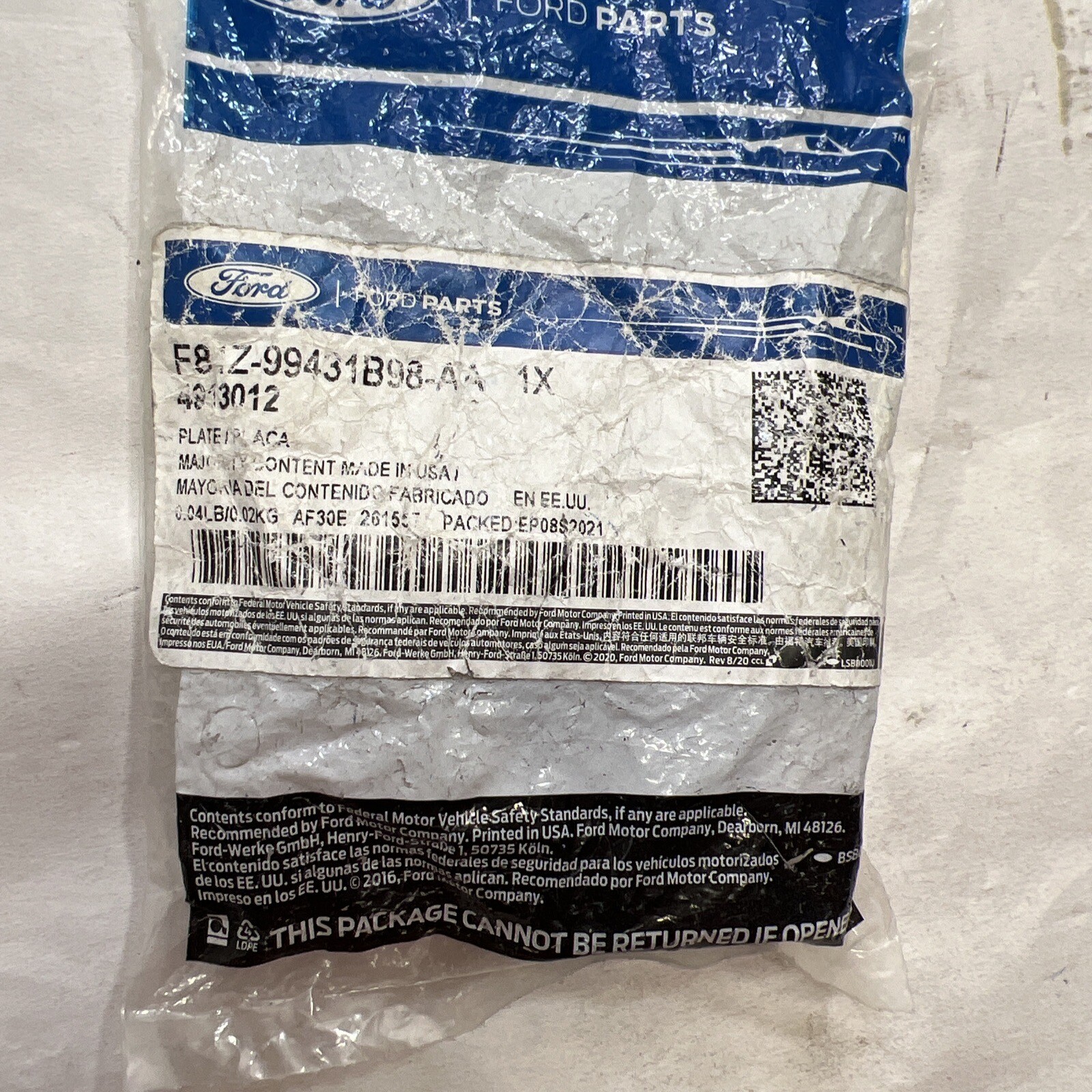 Ford F81Z99431B98AA Genuine OEM Anchor Plate for sale online | eBay