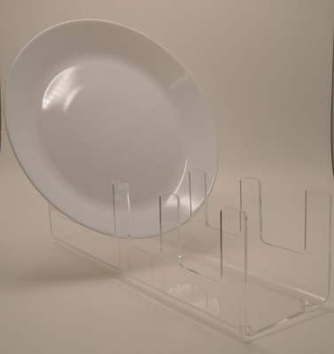 Clear Acrylic Perspex Plate Display Stand Rack 4 Bay & 6 Bay | eBay UK