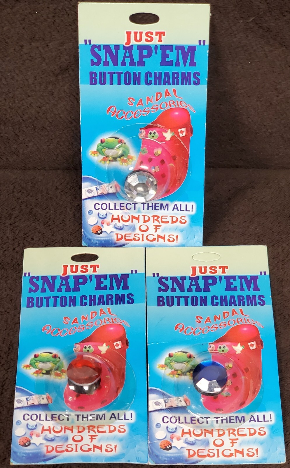 3 Just Snap' Em Button Charms Croc Jibbitz | eBay