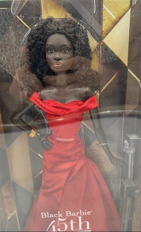 Barbie Signature Black Barbie 45th Anniversary Dark Complexion Fashion ...
