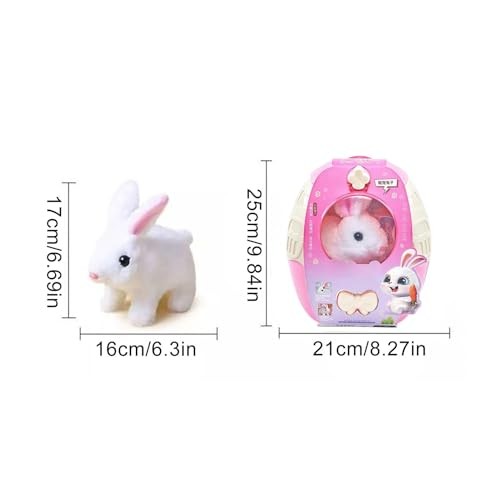 Electric Bunny Toy 17X16Cm Interactive Plush Rabbit Doll Backpack ...