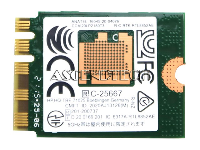 REALTEK RTL8852AE PCIE M.2 2230 802.11AX WLAN BLUETOOTH 5.0 WIFI CARD ...