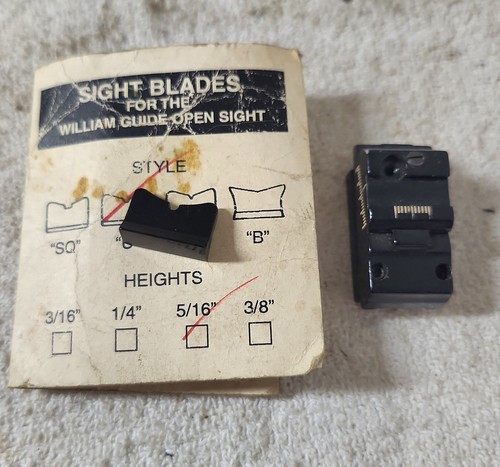 Williams Adjustable Rear Sight - Barrel Ramp Sight w/ Blade missing ...