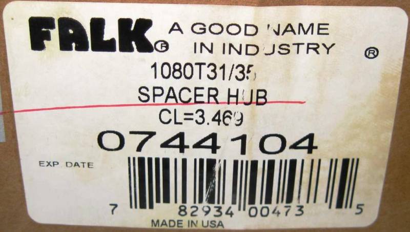 FALK 1080T31/35 SPACER HUB CL=3.469 #744104 *IN BOX* | eBay