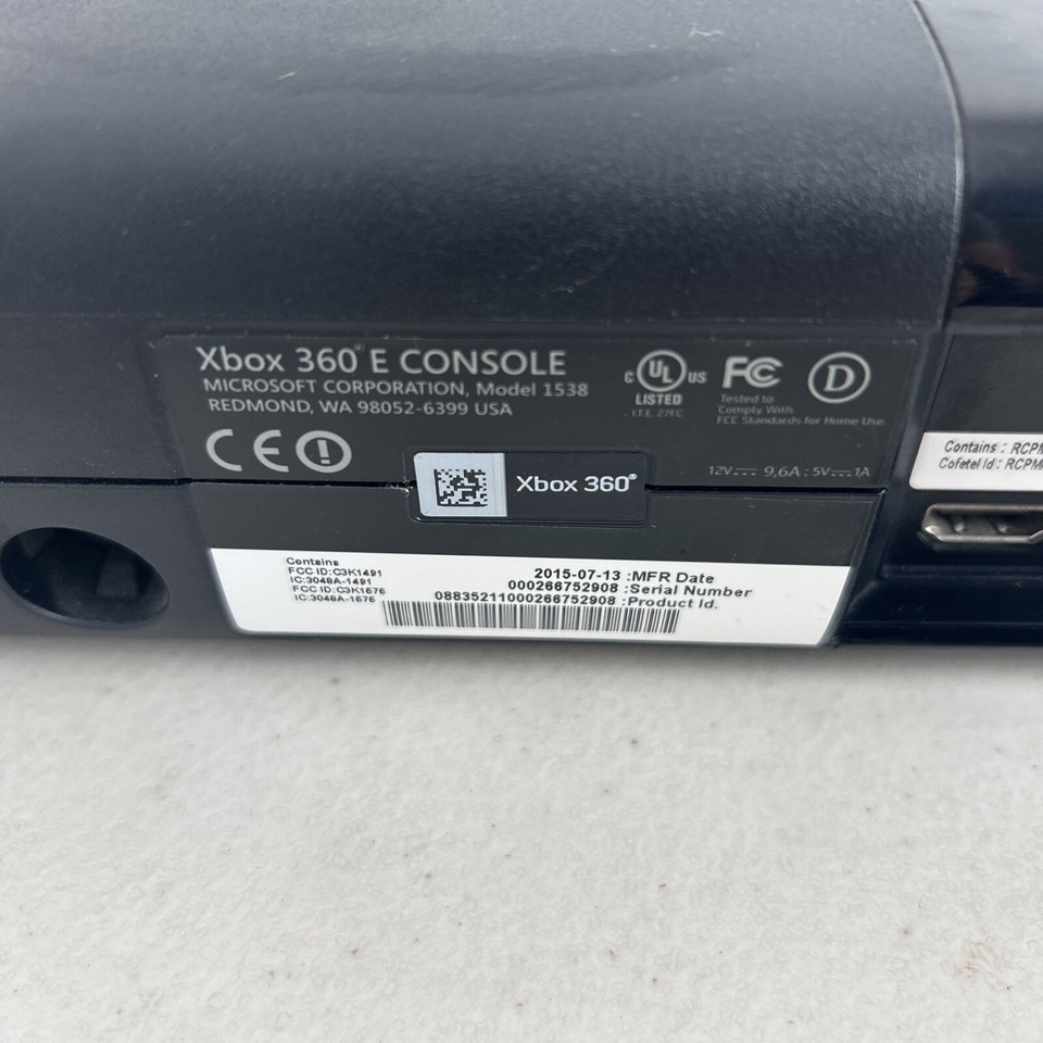 Microsoft Xbox 360E Elite 1538 Console Black Just The Console | eBay