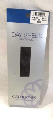 Vtg. Catherine's Pantyhose Day Sheer Off Black Size D NEW | eBay