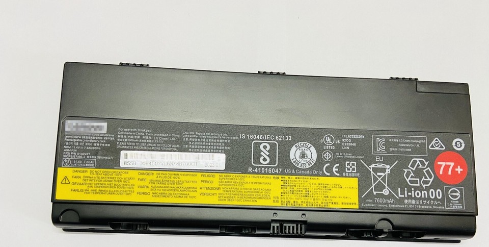 Genuine 01AV495 00NY493 SB10H45077 Battery ThinkPad P50 P51 P52 Series ...