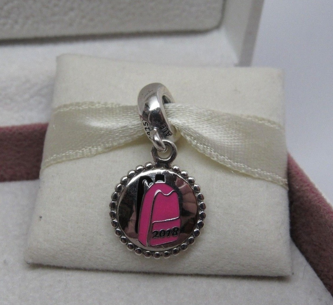 New Pandora Backpack Dangle Charm ENG791169_37 College Student School ...