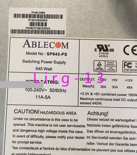 1pc used Supermicro SP645-PS 645W power supply | eBay