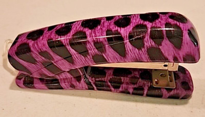 Small Purple Leopard Print Stapler 5 Inch Cute EUC | eBay
